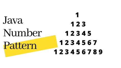 Number Pattern Program In Java Using While Loop Youtube
