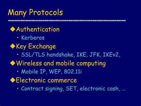ppt security analysis of network protocols logical and computational