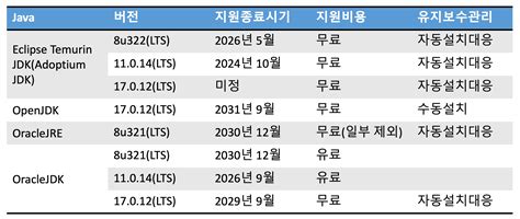 [java 업데이트 설명] 어떤 java 버전을 설치해야 하나
