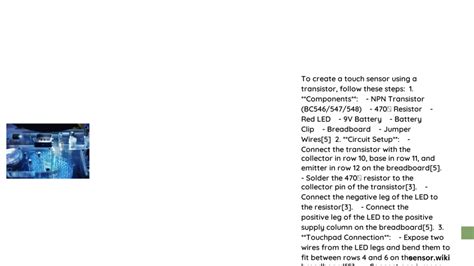 touch sensor using transistor advanced design and implementation guide