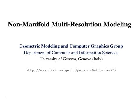 Ppt Non Manifold Multi Resolution Modeling Powerpoint Presentation Free Download Id4310818