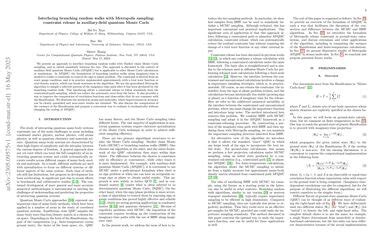 Interfacing Branching Random Walks With Metropolis Sampling Constraint