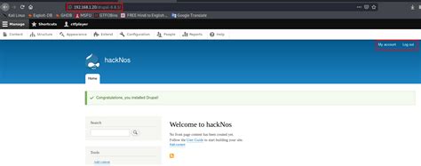 Drupal Install Apache Server HackNos For CTF Lab