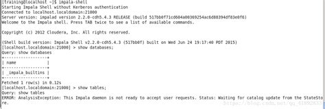 使用hive和impala遇到的一些错误 impala error hiveserver2error failed after retryi