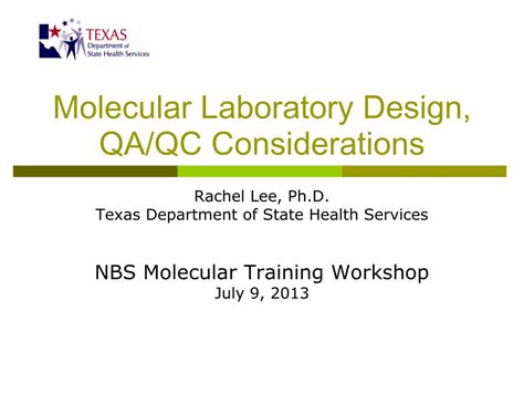 Ppt Molecular Laboratory Design Qaqc Considerations Powerpoint