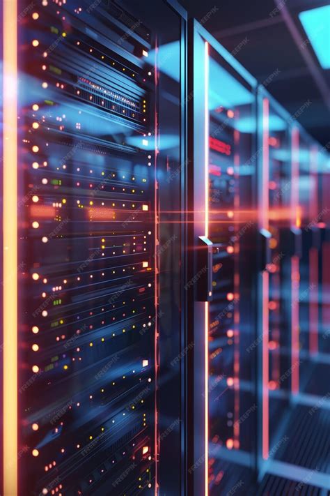 Premium Photo Modern Data Technology Center Server Generative Ai