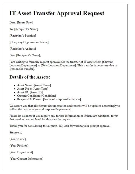 Letter Template For It Asset Management Notification Free Samples In Pdf Letterin