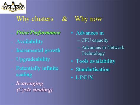 High Performance Computing With Linux Clusters Mark Silberstein