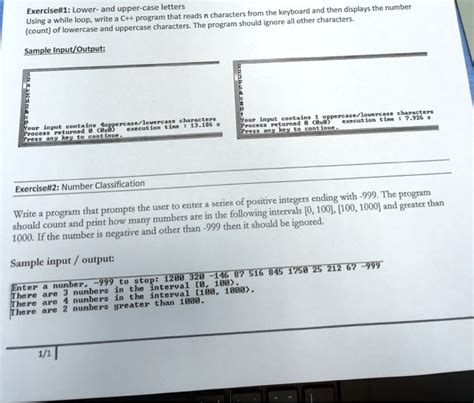 Solved Exercise1 Lower And Upper Case Letters From The Keyboard And