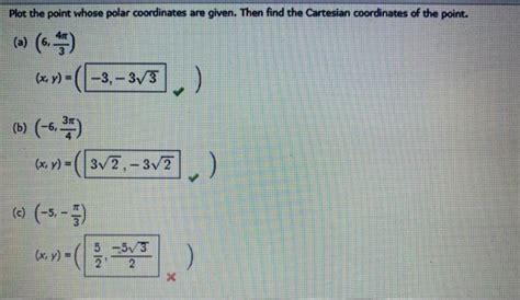 Solved Plot The Point Whose Polar Coordinates Are Given Chegg