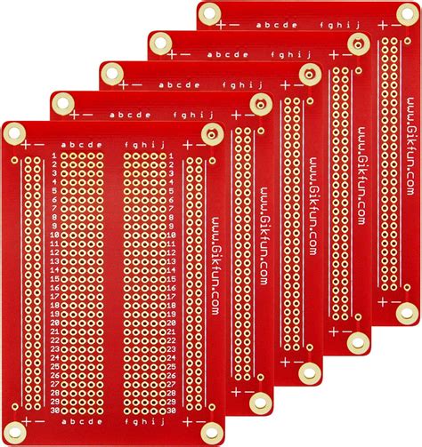 Gikfun Solder Able Breadboard Gold Plated Finish Proto Board Pcb Diy Kit For Arduino Pack Of