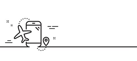 항공편 응용 프로그램 라인 아이콘입니다 비행기 전화 앱 기호 최소 라인 패턴 배너 벡터 0명에 대한 스톡 벡터 아트 및 기타 이미지 Istock