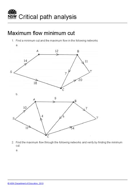 Ms N3 Maximum Flow Minimum Cut Sample Questions Critical Path