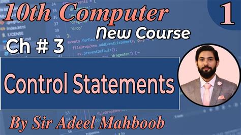 Control Statements In C 10th Class Computer Science New Book Chapter 3 Youtube