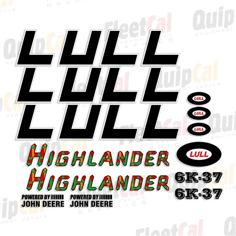 Lull 6k 37 Highlander Telehandler Marking Decal Set Truck And