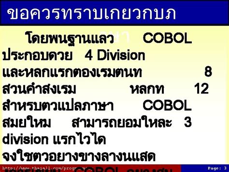 Cobol Division Identification Division Environment Division Data Division