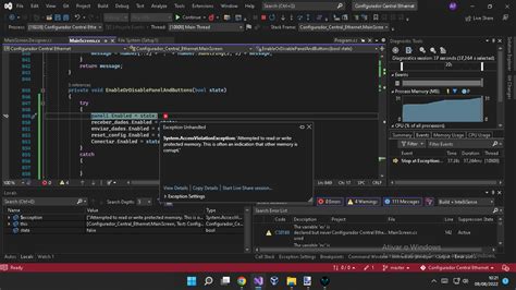 system accessviolationexception attempted to read or write protected