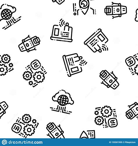 Artificial Intelligence Seamless Pattern Vector Stock Vector