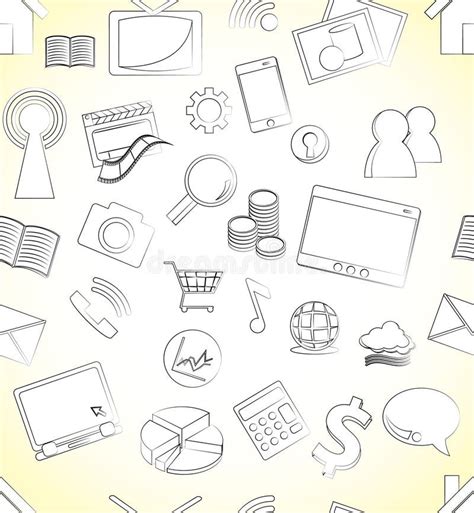 Icon Seamless Pattern Stock Vector Illustration Of Graphic 39917473