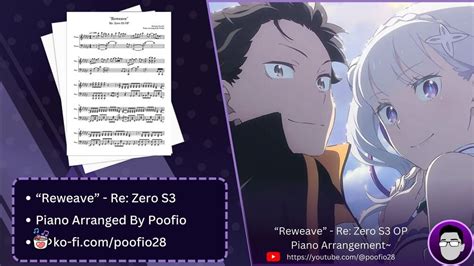 Sheet For Piano Reweave Re Zero S3 OP