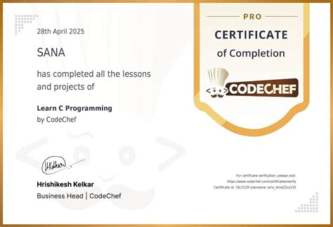 Learned C Programming On Codechef Sana Syed Posted On The Topic