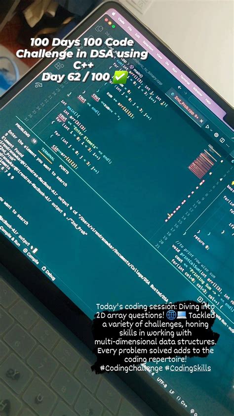 day 62 of 100daysofcode 2d array questions virendra nawkar posted