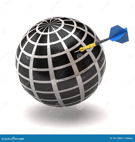 Globe And Dart Stock Illustration Illustration Of Equator 16112805