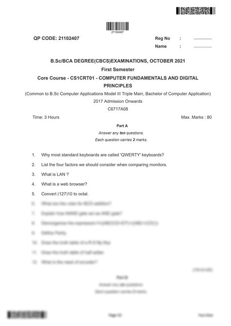 Solution Bsc Bca 1 Sem Computer Fundamentals And Digital Principles 21102407 Oct 2021 Question