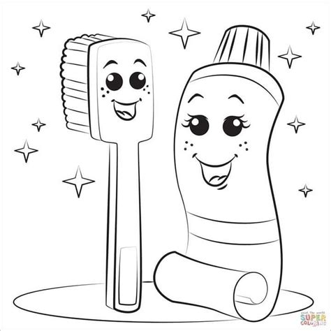 Dibujos Para Colorear De Cepillos De Dientes Etiquetas Cepillo