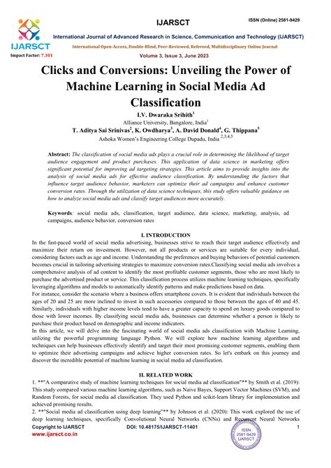 Pdf Clicks And Conversions Unveiling The Power Of Machine Learning