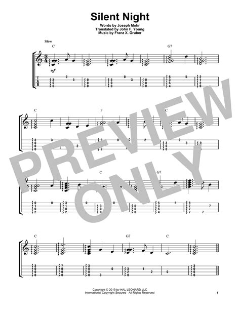 Silent Night By Franz X Gruber Easy Ukulele With Tab Guitar