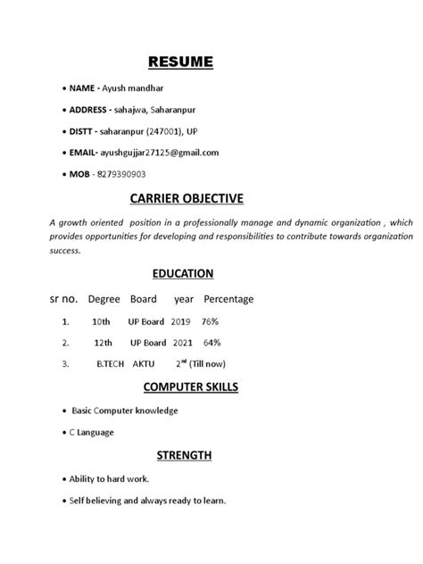 ayush resume pdf