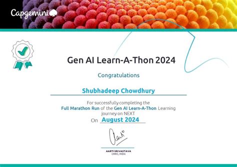 Shubhadeep Chowdhury On Linkedin Generativeai Ai Learning Capgemini Skillup