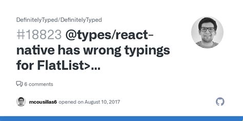 Types React Native Has Wrong Typings For FlatList
