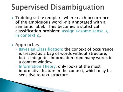 Ppt Word Sense Disambiguation Powerpoint Presentation Free Download Id2384057