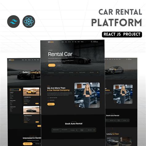 React Js Car Rental Website Template Tailwind Css Fully Responsive — K2infocom Buymeacoffee