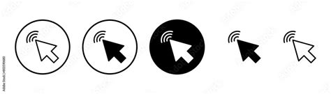 Click Icon Vector Isolated On White Background Cursor Icon Computer