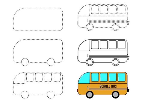 Easy And Simple Bus Drawing Ideas Drawing Photos