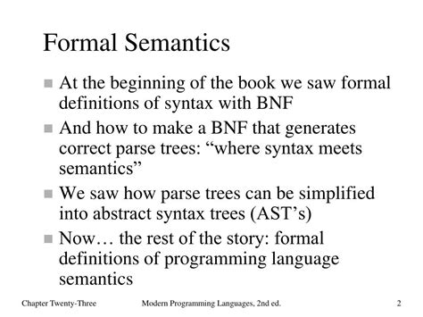 Ppt Formal Semantics Powerpoint Presentation Free Download Id 2478222