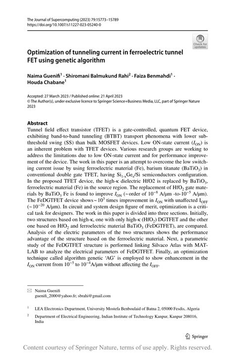 optimization of tunneling current in ferroelectric tunnel fet using