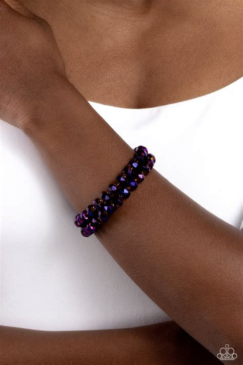 Paparazzi Bracelet ~ Seriously Stellar Purple Paparazzi Jewelry