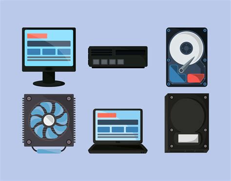 Computer Hardware Icons 4230086 Vector Art At Vecteezy