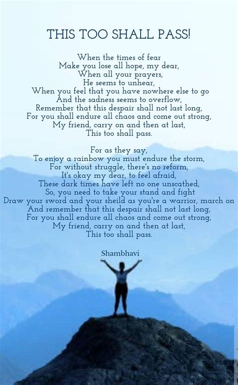 This Too Shall Pass Poems About Life Happy Words How Are You Feeling