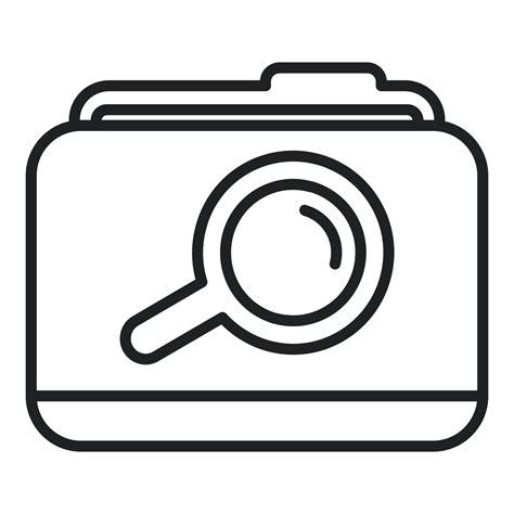 Folder Data Icon Outline Vector Computer Interface 16160683 Vector Art At Vecteezy