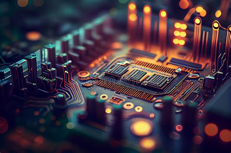 Electronic Circuit Board Background Generative Ai Stock Illustration Illustration Of Hardware