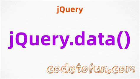 Jquery Data Method Codetofun