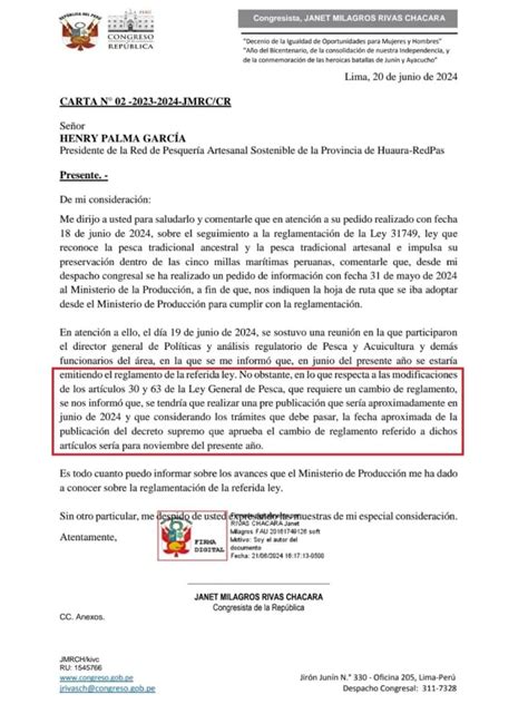 Produce afirma que nueva ley de pesca está a la espera del visto bueno del Mincul Infobae