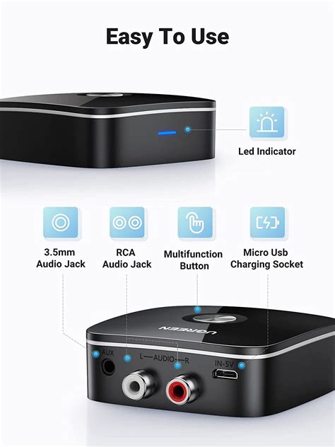 UGREEN Bluetooth Receiver for HiFi, Bluetooth Adapter - MediaSpace