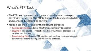 SSIS Ftp And Script Task PPT