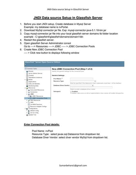 Jndi Data Source Setup In Glassfish Server Pdf Databases Computer Software And Applications